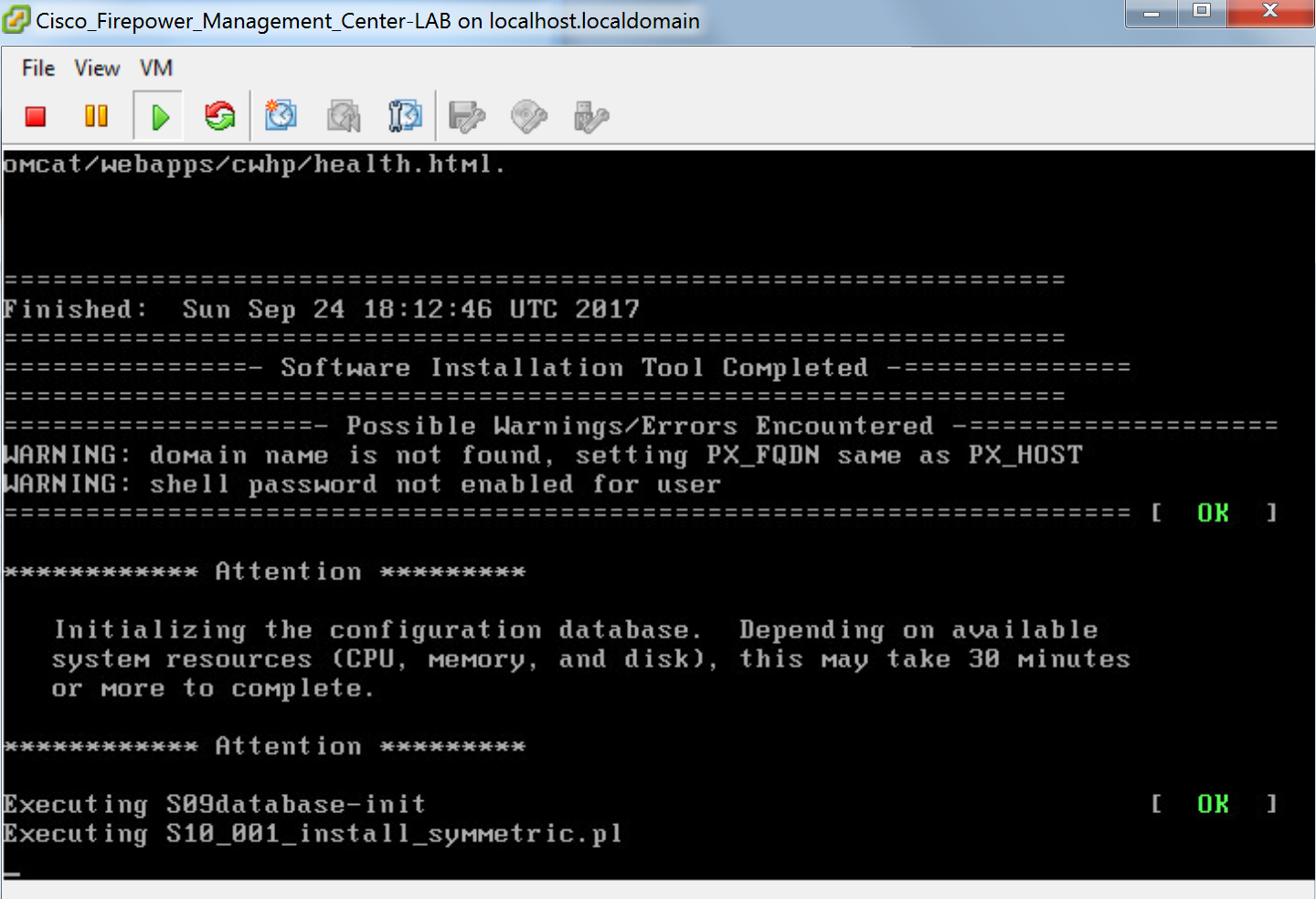 Cisco FirePOWER Management Center v6 - Initial Installation